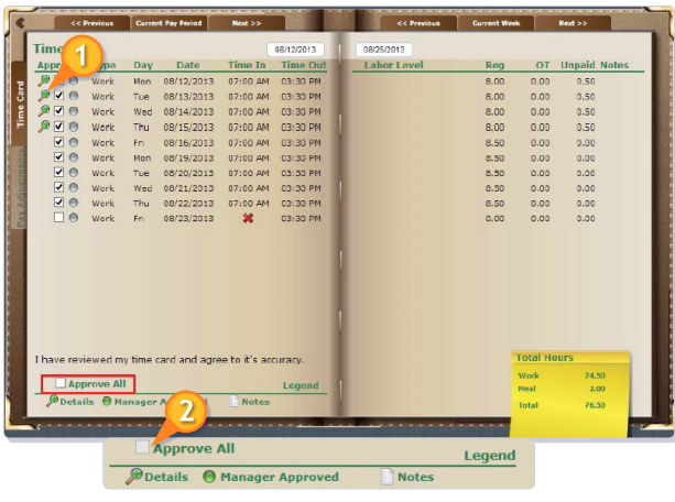 Approving Time Cards in StratusTime Essentials
