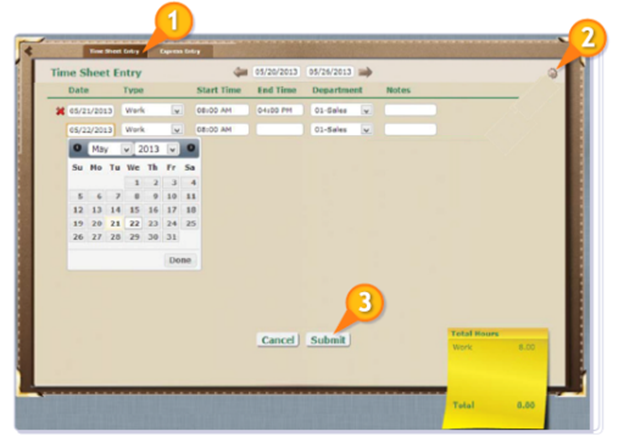 How to submit a Time Sheet
